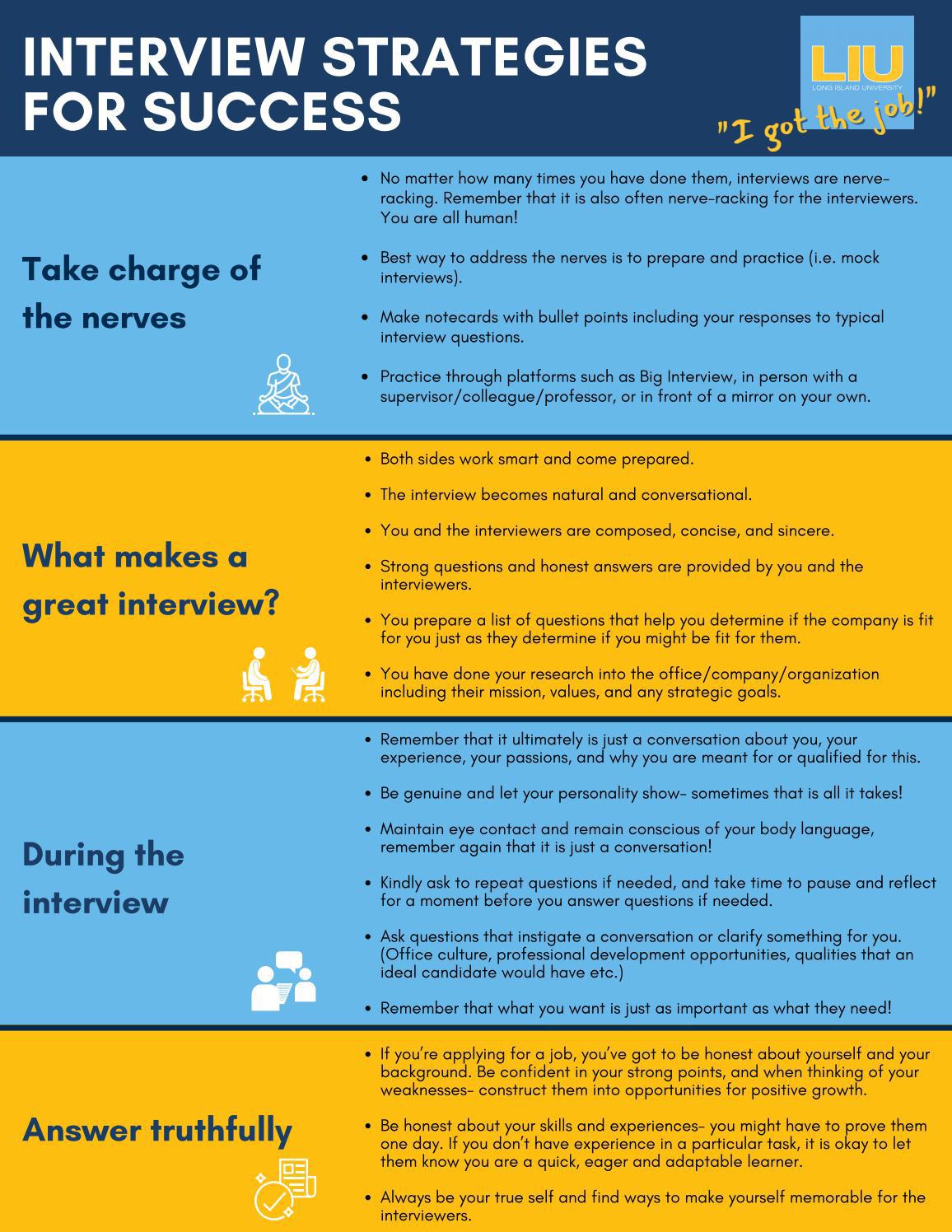 Interview Strategies for Success - Student Guide by LIUStudentAffairs ...