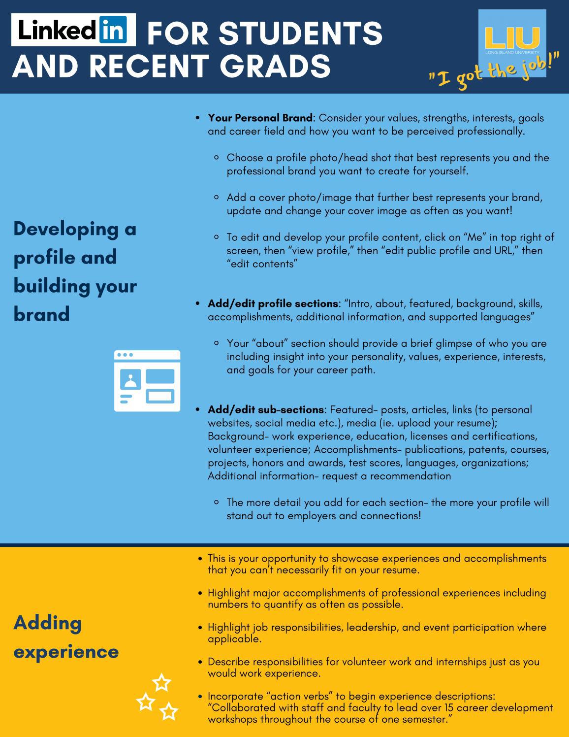 Linkedin for Students and Recent Guides - Student Guide by ...