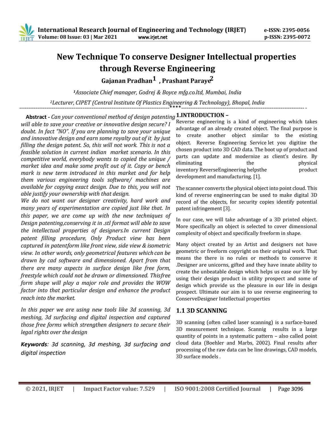 IRJET- New Technique to Conserve Designer Intellectual Properties ...