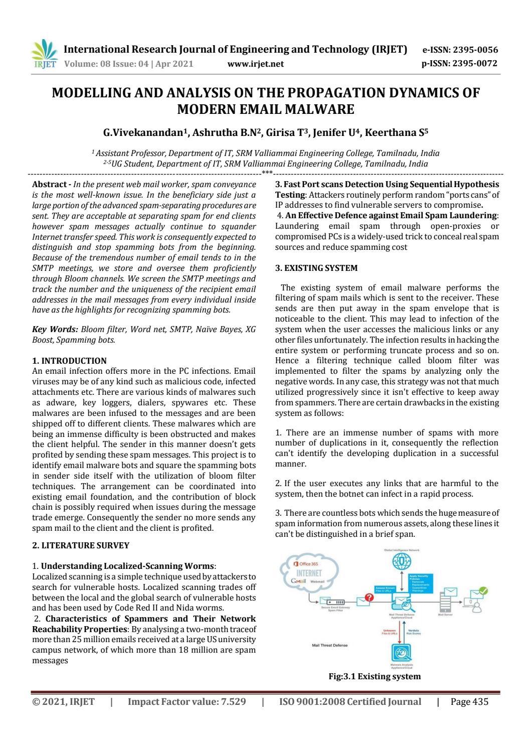 IRJET - Dynamics of Email Malware by IRJET Journal - Issuu