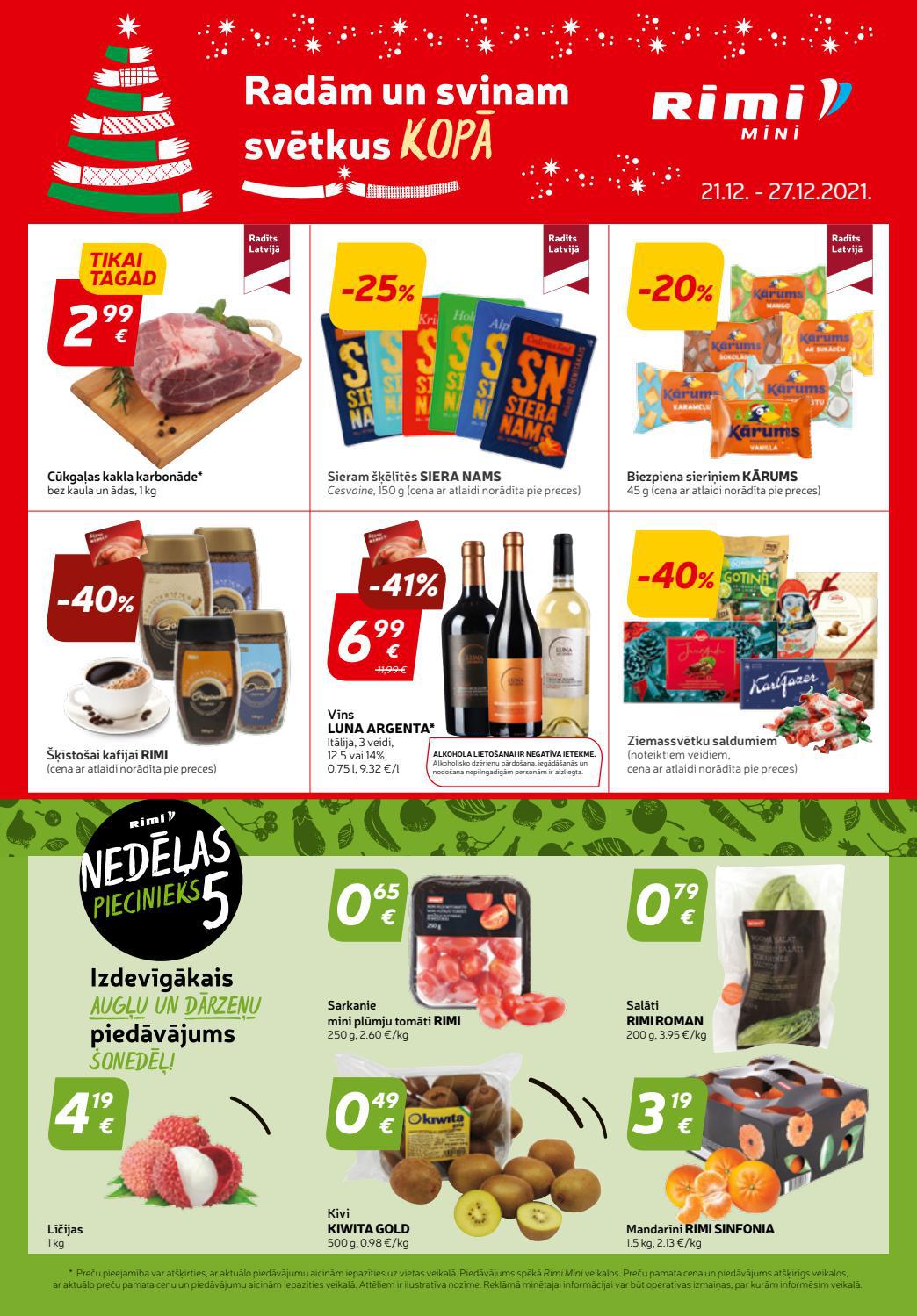 Rimi Mini piedāvājumi 21.12.-27.12.2021. by Rimi - Issuu