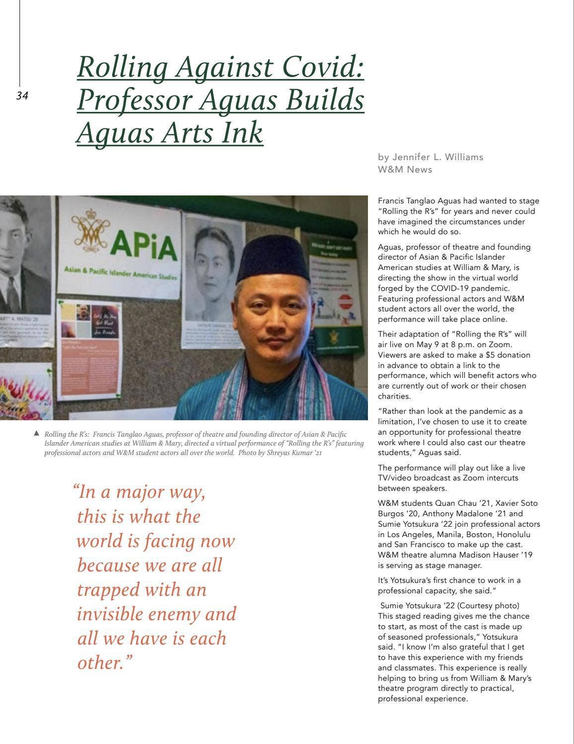 Art & Hatsuye 2021, Asian Centennial Edition by APIA -William and Mary ...