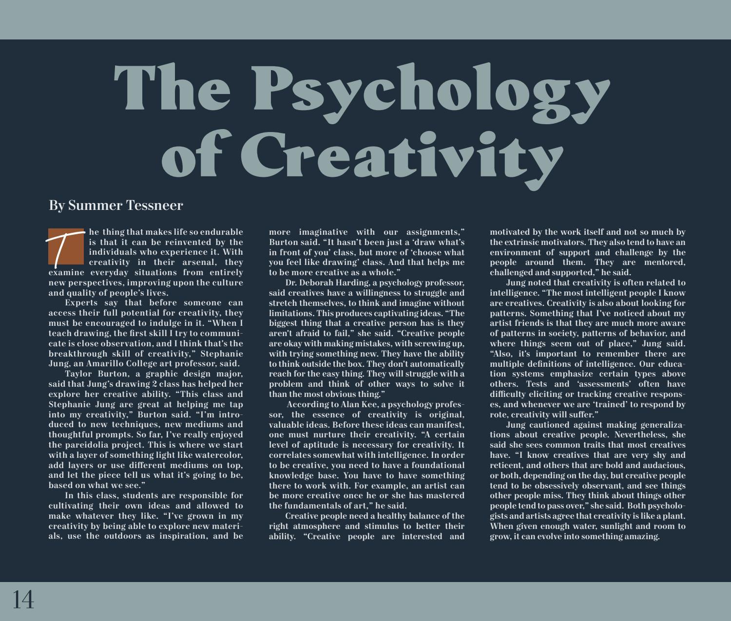The Psychology of Creativity by Amarillo College - Issuu