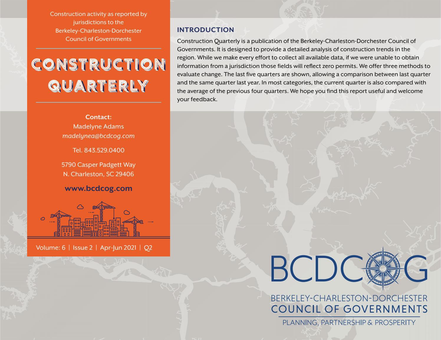 Construction Quarterly 2nd Quarter 2021 by BCDCOG - Issuu