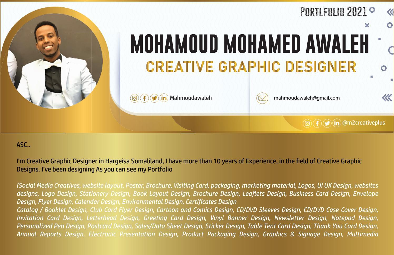 Mahmoud Awaleh - Graphic Designer Portfolio 2021 by mahmoudawaleh - Issuu