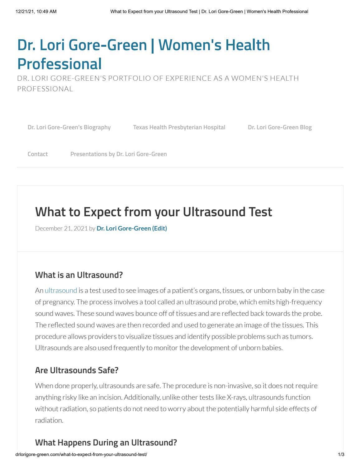 What To Expect From Your Ultrasound Test by drlorigoregreen - Issuu
