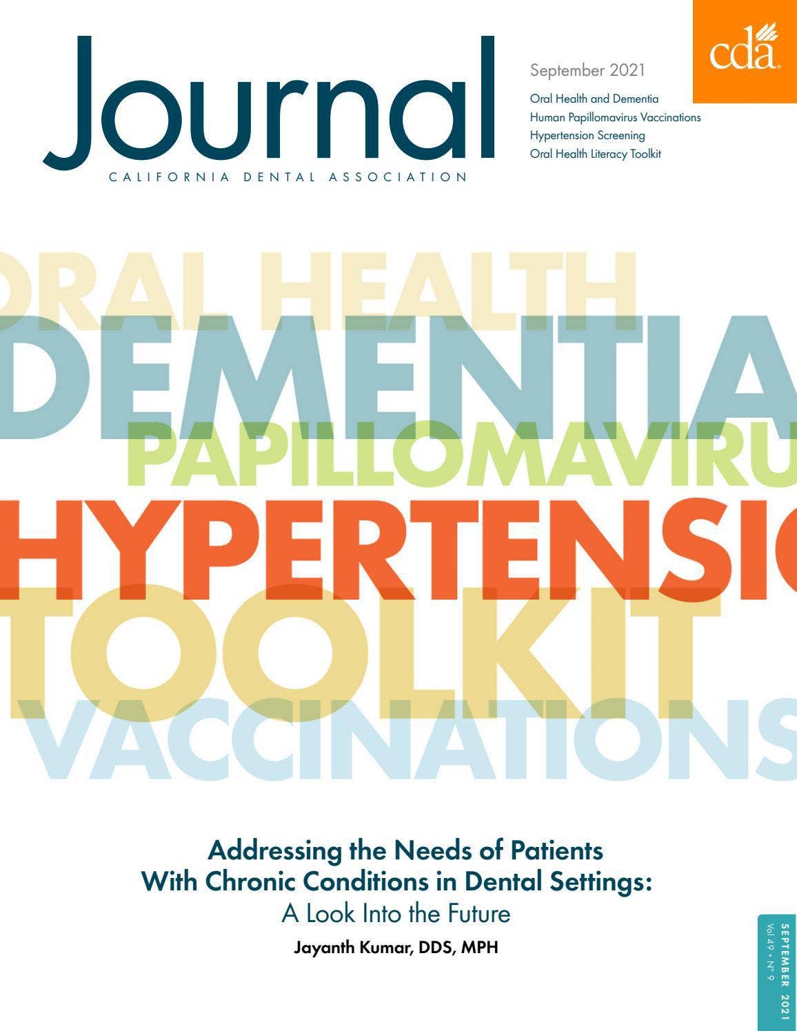 CDA Journal - September 2021: Addressing the Needs of Patients with ...