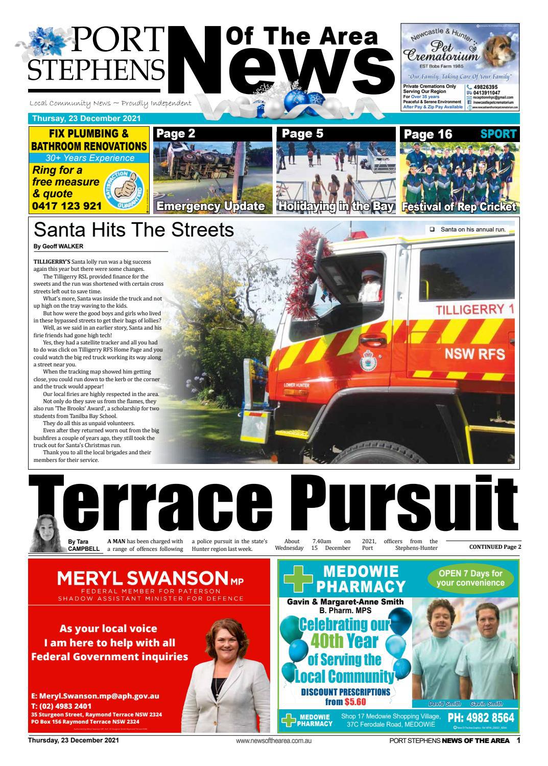 Port Stephens News Of The Area 23 December 2021 by News Of The Area - Issuu