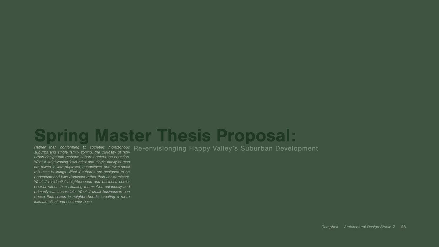 Master Thesis Presentation Proposal by Seth Campbell - Issuu