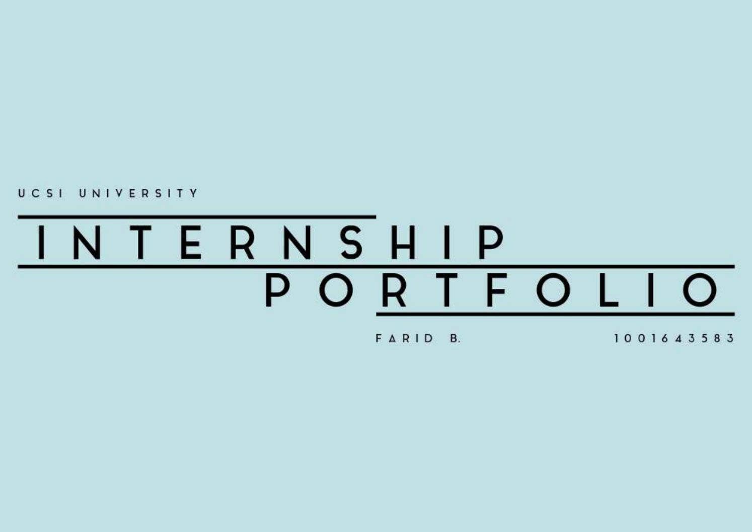 Diploma Internship Portfolio 2019 by Farid Basiruddin - Issuu