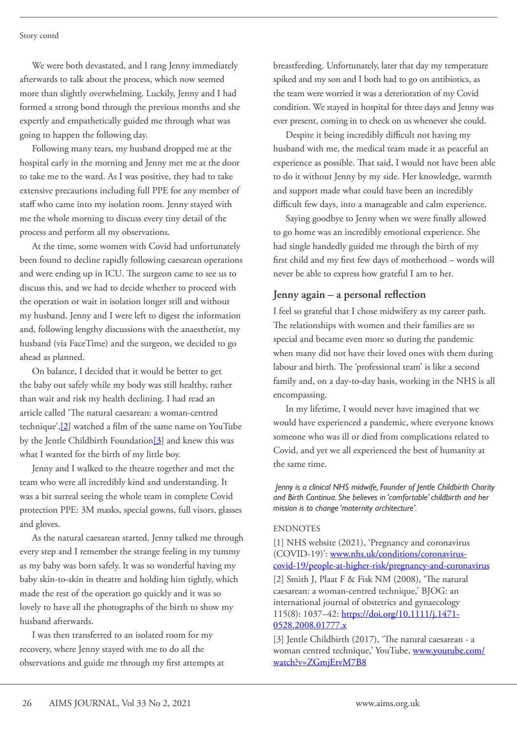 AIMS Journal Vol 33 No4 2021 Birth of a Pandemic: How we coped by AIMS ...