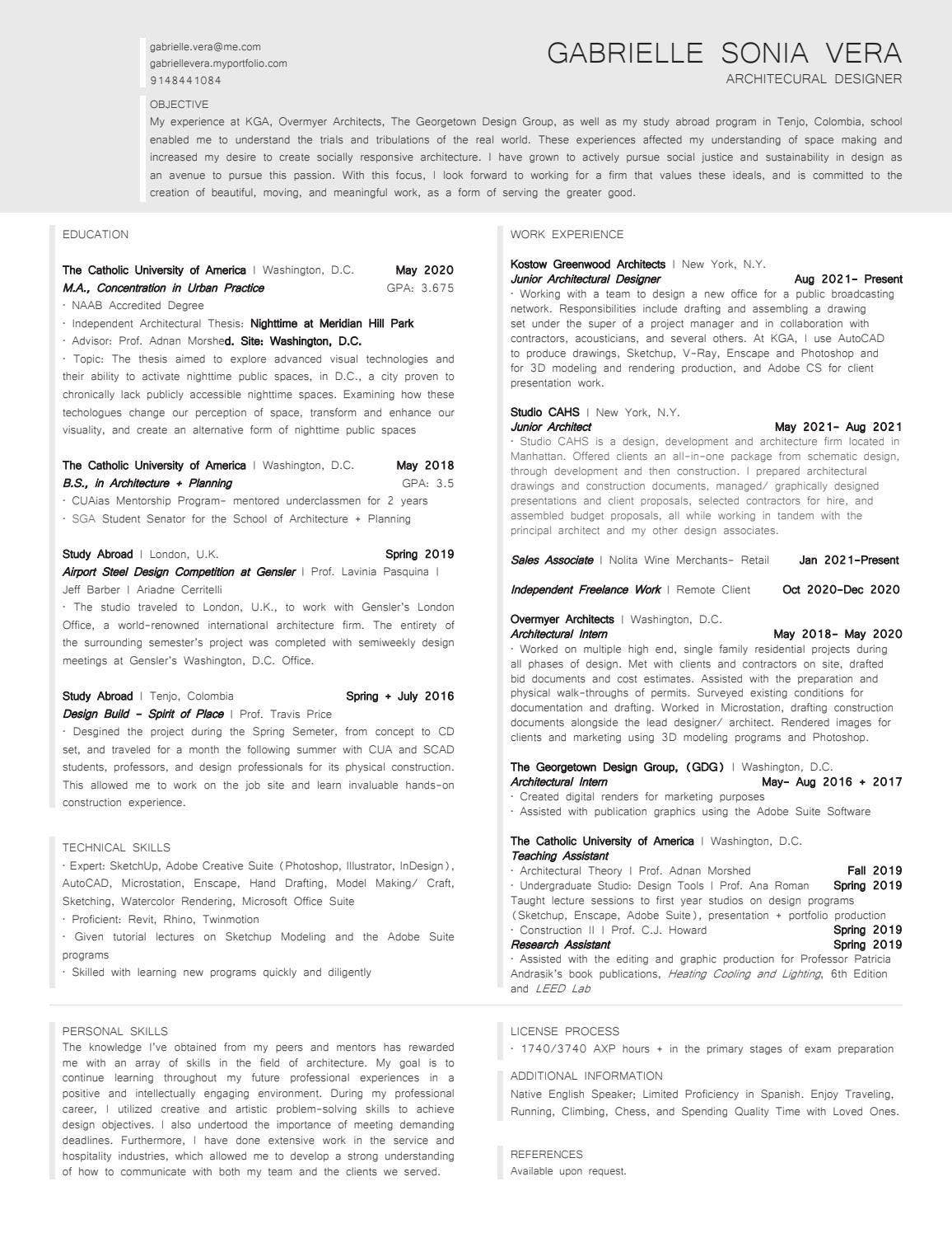 Gabrielle Vera - Resume by gabriellevera - Issuu