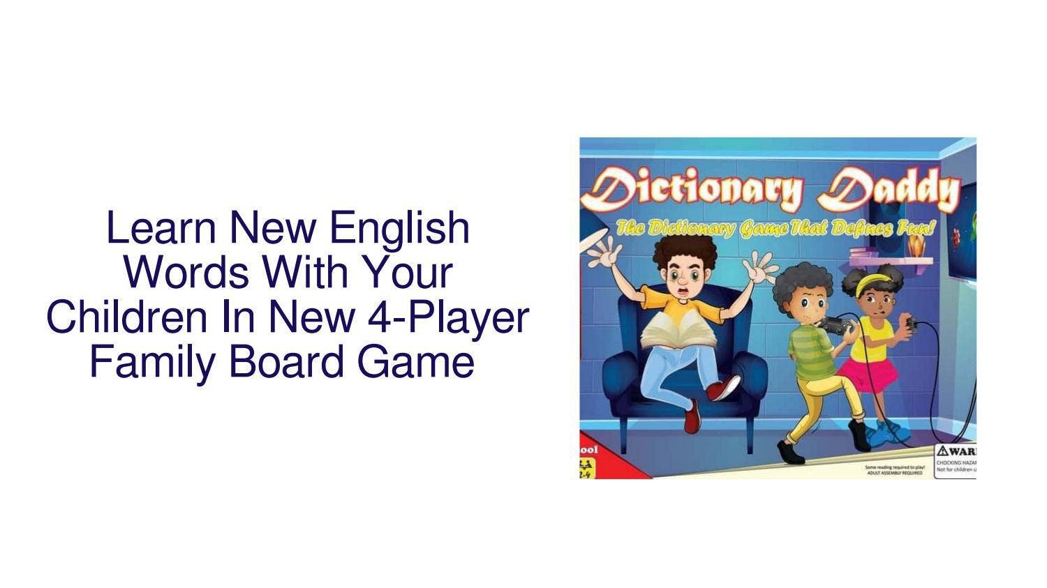 Learn New English Words With Your Children In New 4-Player Family Board ...