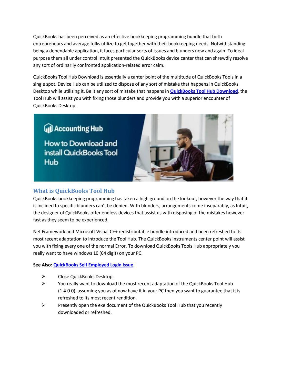 QuickBooks Tool Hub-Install & Use to Fix QB Errors by Jay Holmes - Issuu