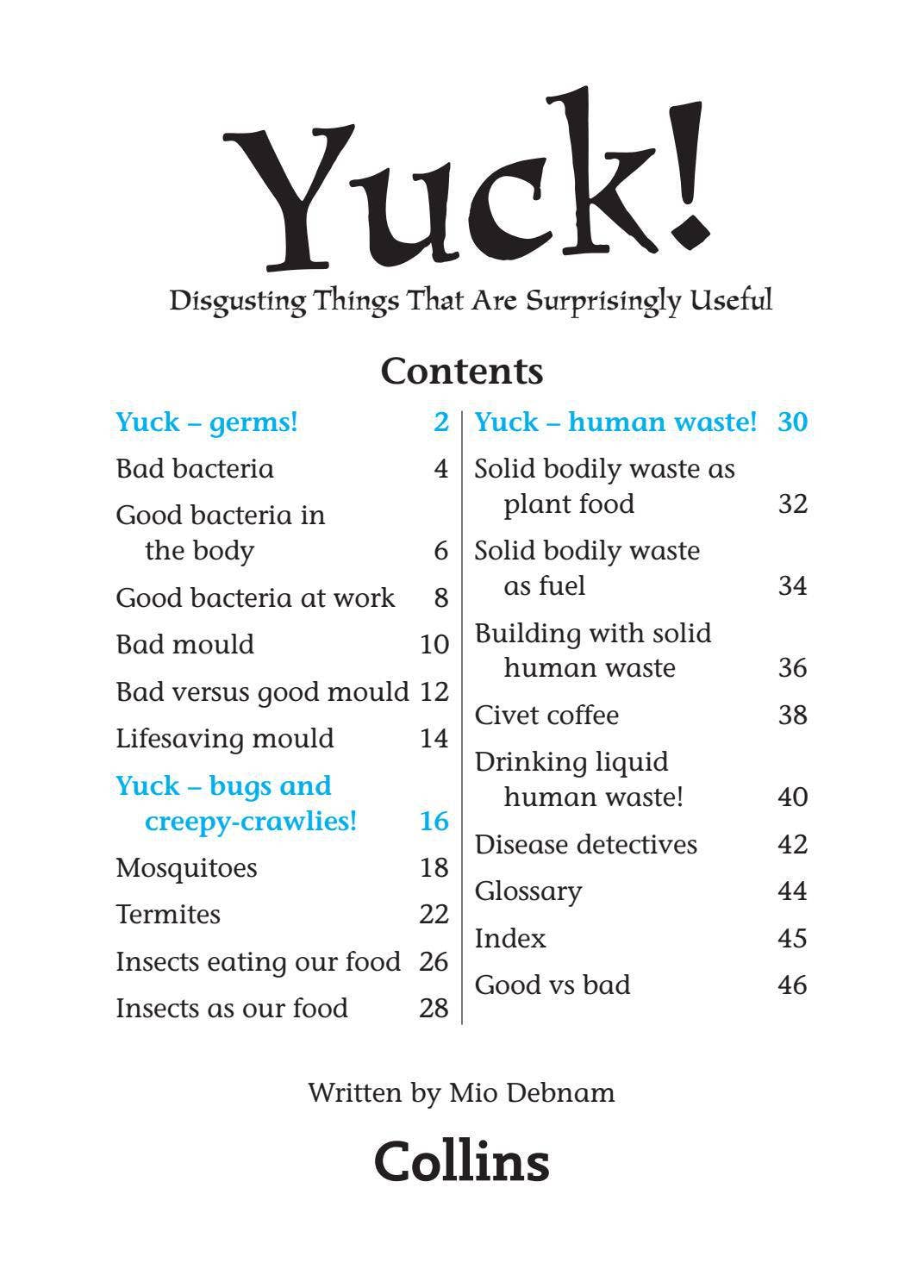 Yuck: Disgusting things that are surprisingly good by Collins - Issuu