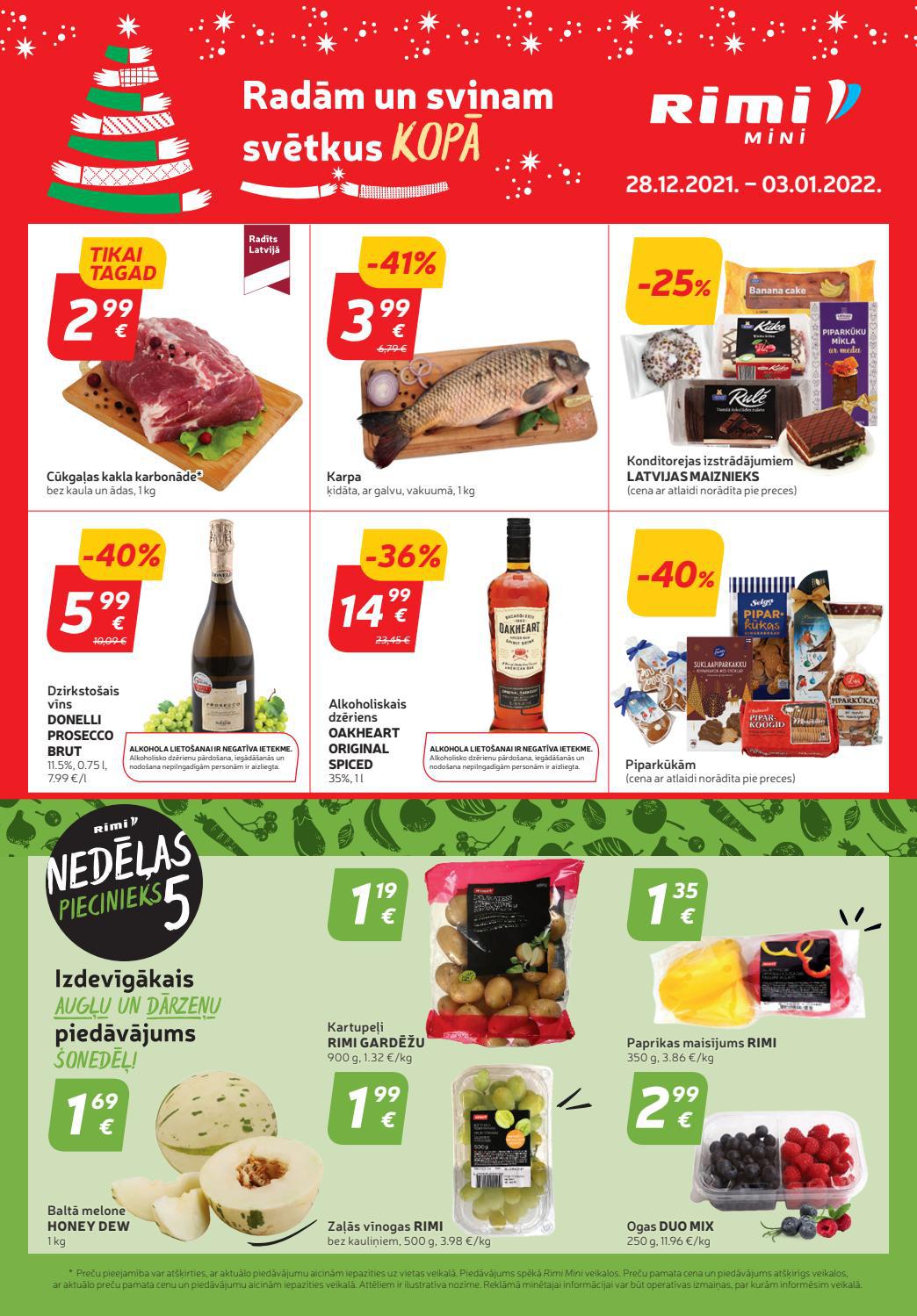 Mini Rimi Ziemassvētki 28.12.2021. - 03.01.2022. by Rimi - Issuu