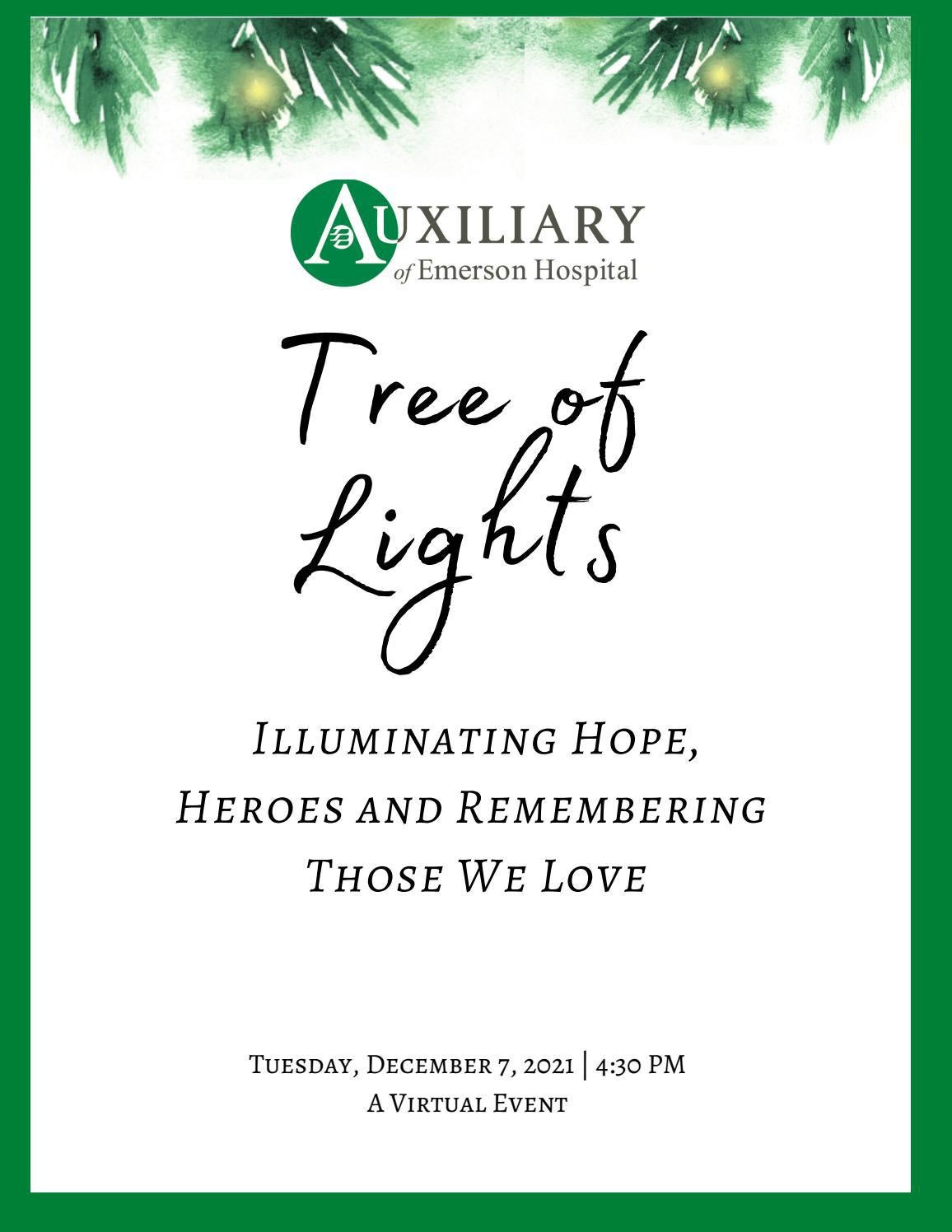 Tree of Lights 2021 Tribute Program by EmersonHospital - Issuu