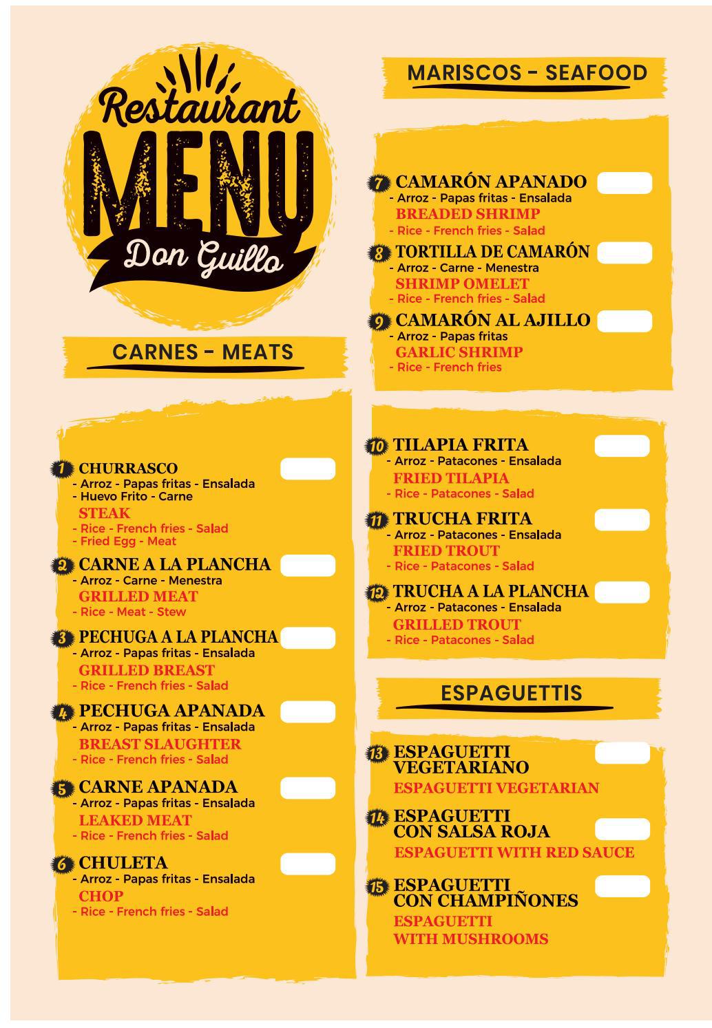 Menú Don Guillo by Grupo Macas - Issuu