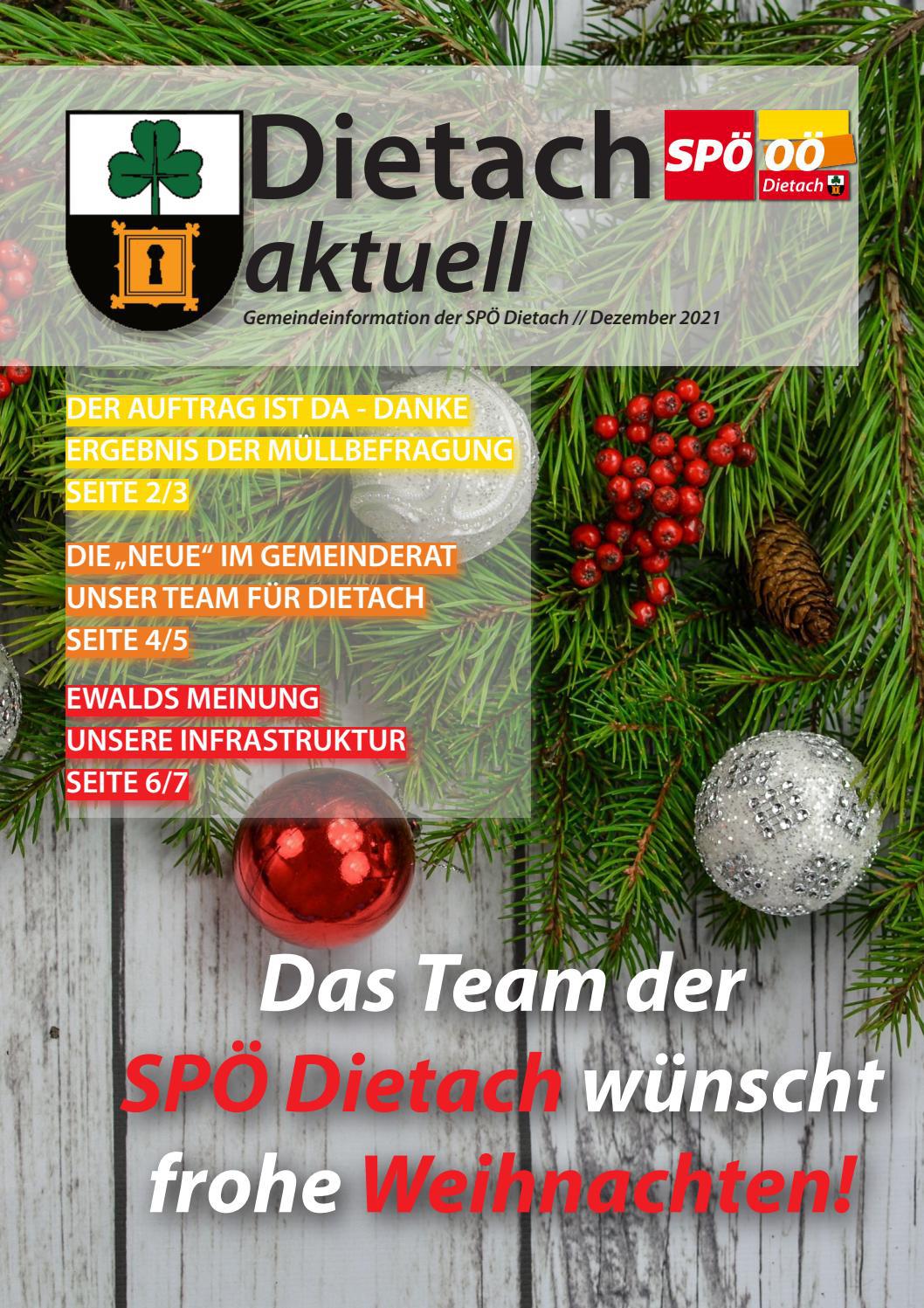 Dietach aktuell - Dezember 2021 by SPÖ Dietach - Issuu