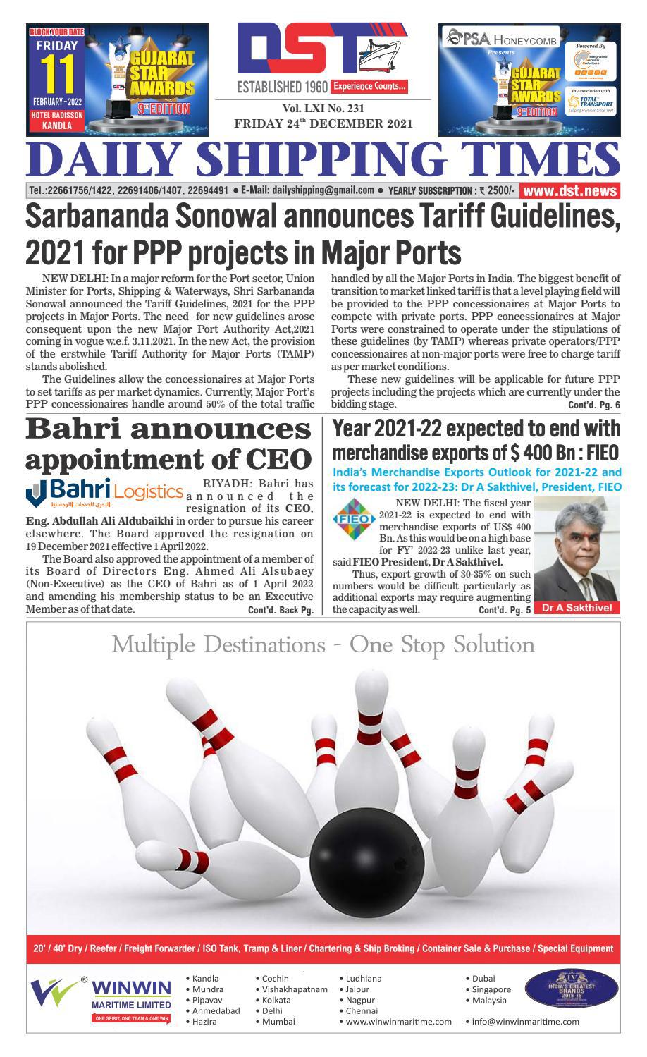 Mum-24-12-21 by Daily Shipping Times - Issuu