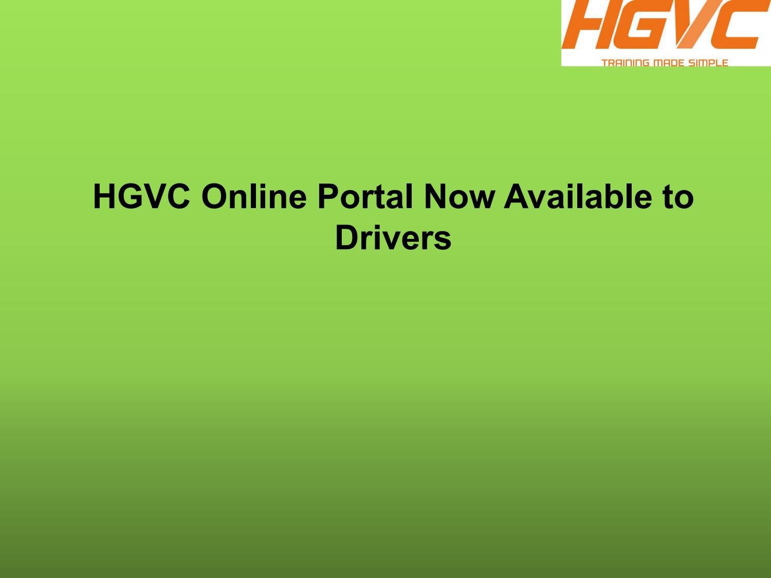HGVC Online Portal Now Available to Drivers by hgvc. - Issuu