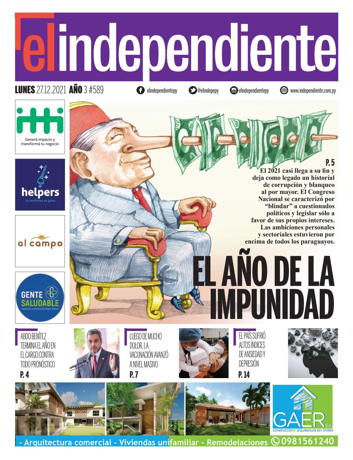 El Independiente Edición 27-12-2021 by Editorial de Negocios S.A. - Issuu