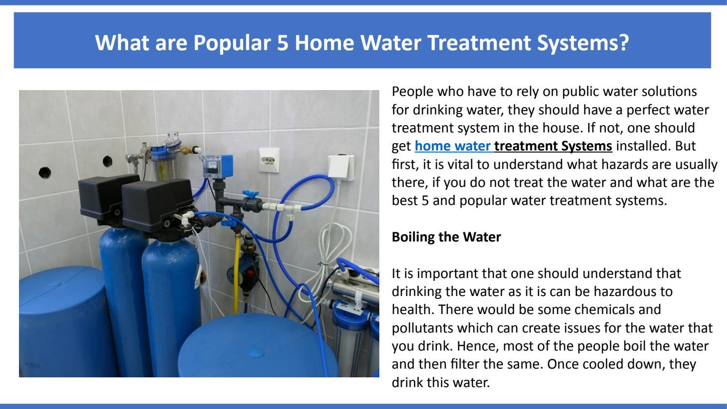 What are Popular 5 Home Water Treatment Systems? by asihastings - Issuu
