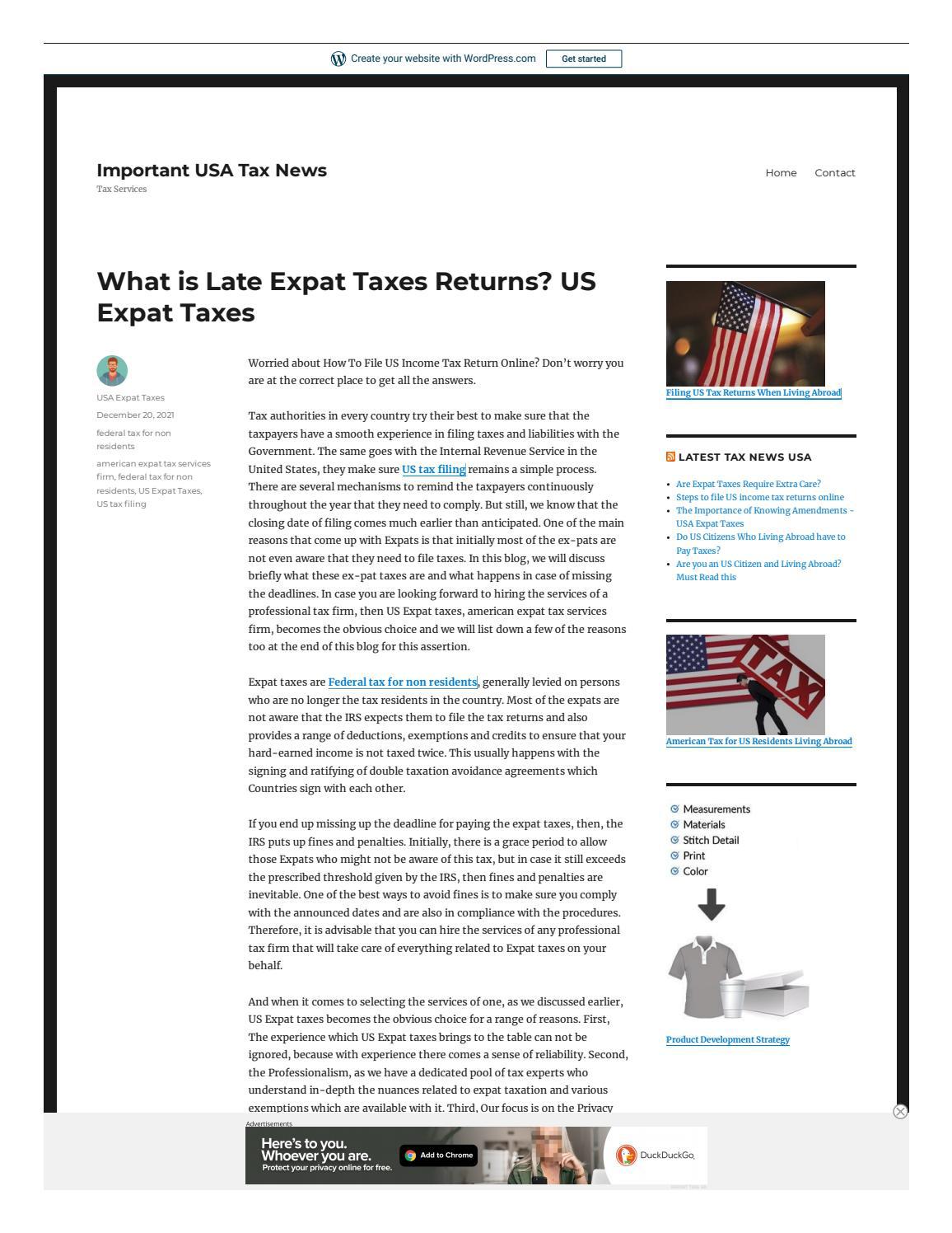 What is Late Expat Taxes Returns? US Expat Taxes by USA Expat Taxes - Issuu