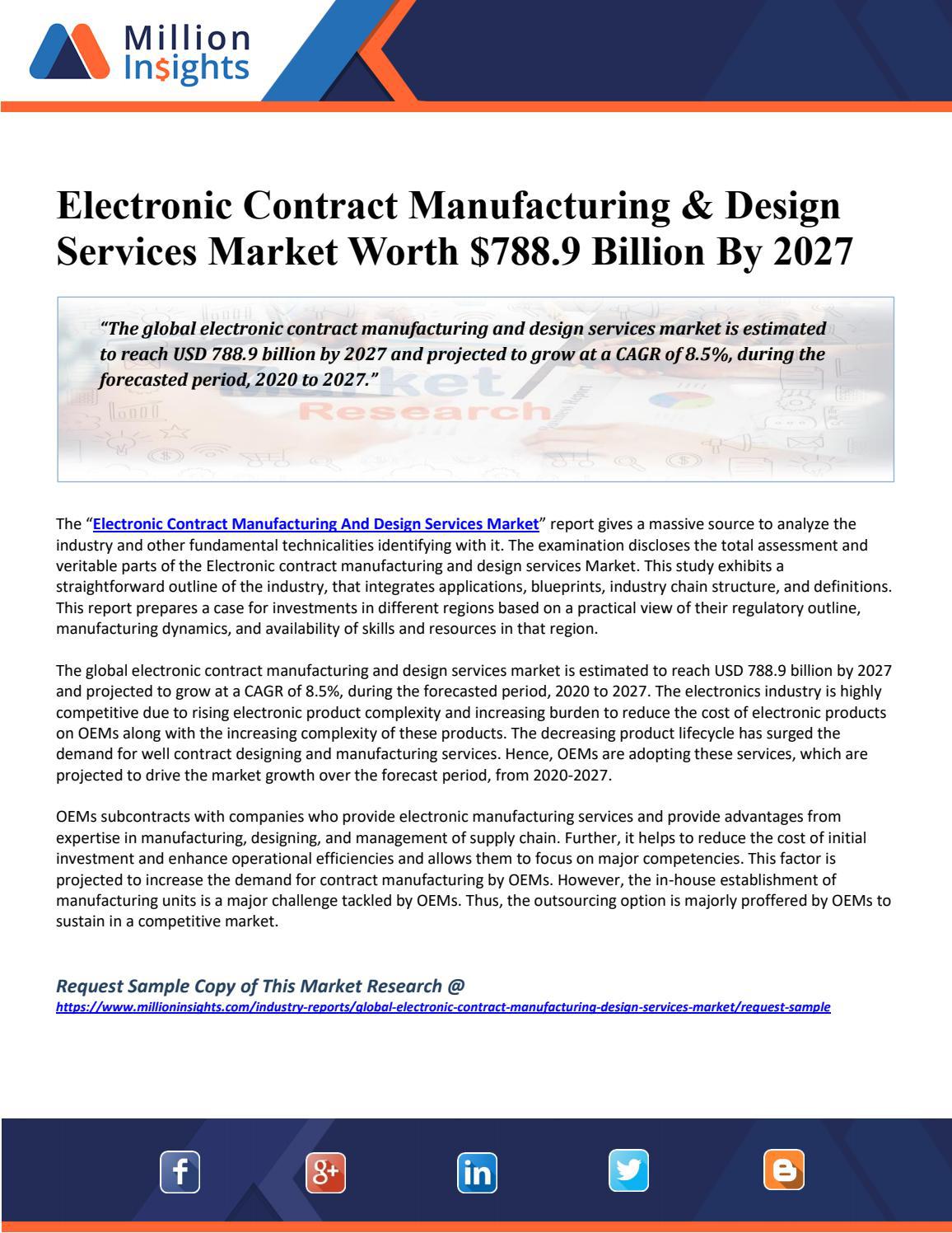 Electronic Contract Manufacturing & Design Services Market Worth $788.9 ... Electronic Contract Manufacturing & Design Services Market Worth $788.9 ...