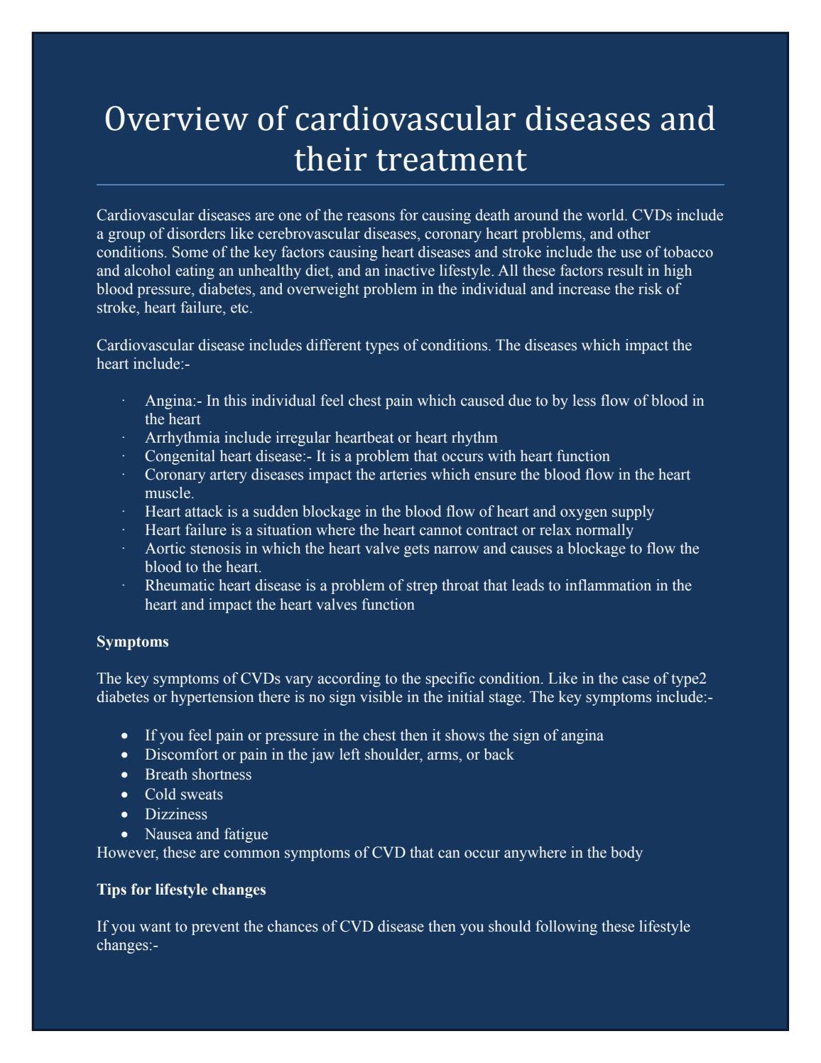 Overview of cardiovascular diseases and their treatment by PrudentRx ...