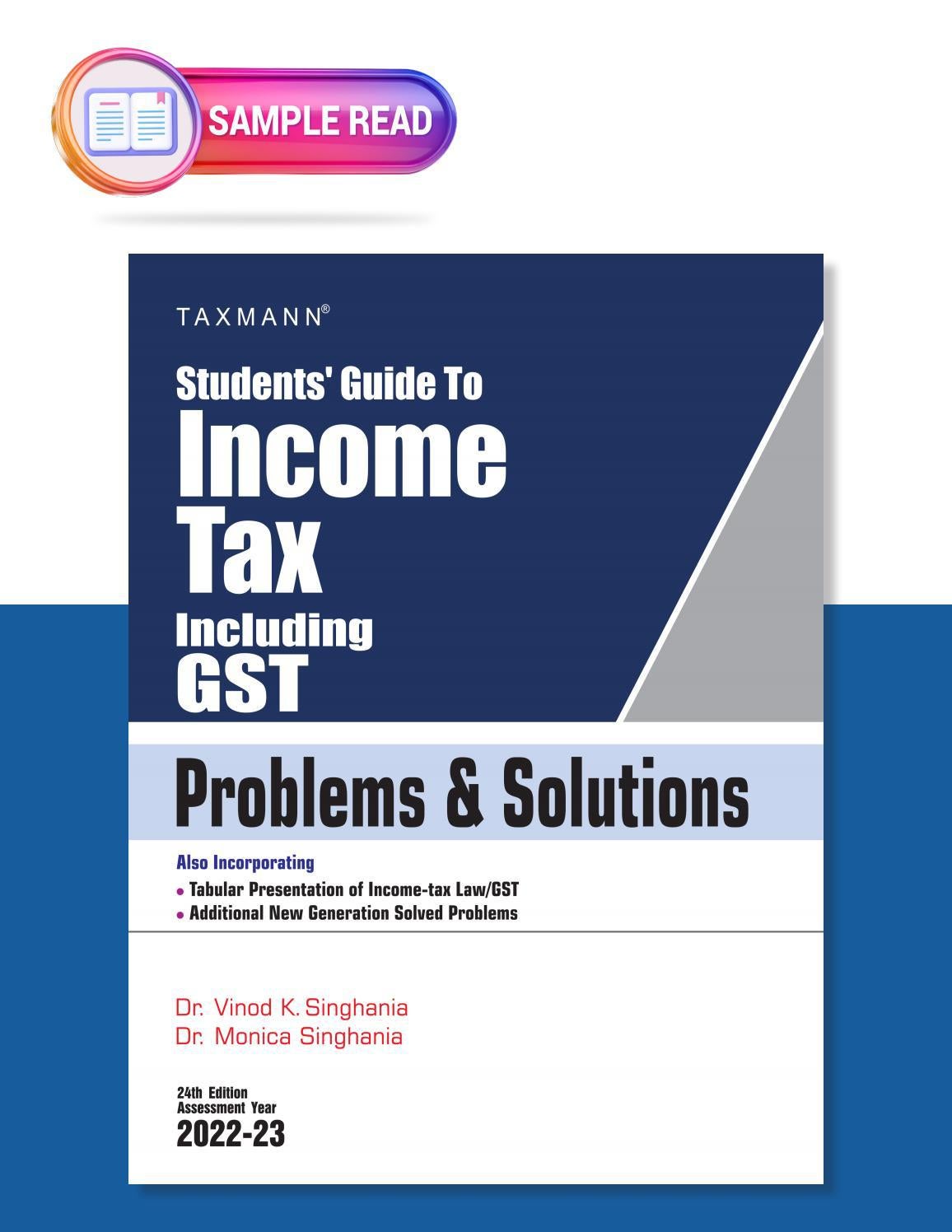 Taxmann's Students' Guide to Income Tax including GST | Problems ...
