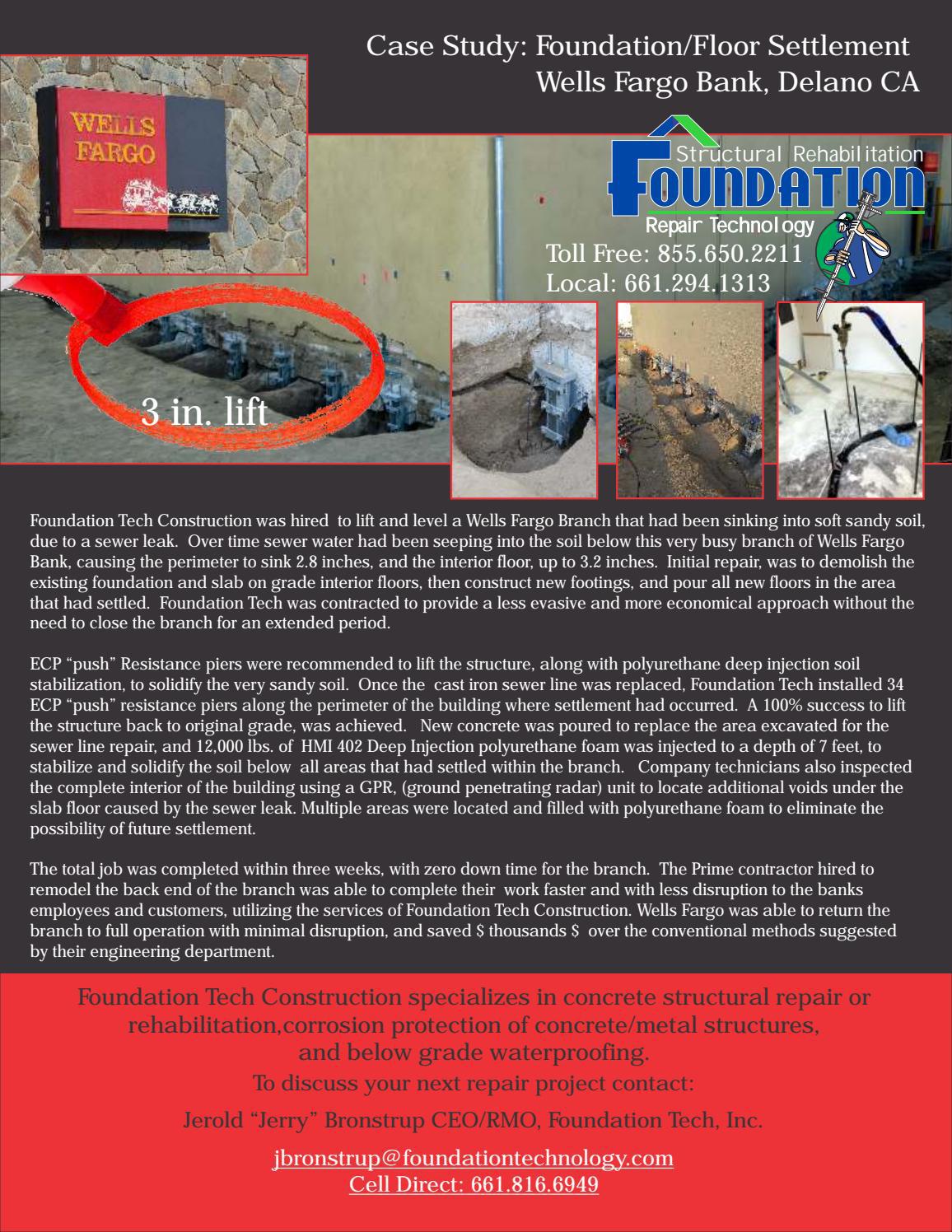 Foundation Technology: Wells Fargo Case Study Flyer by Foundationtech - Issuu