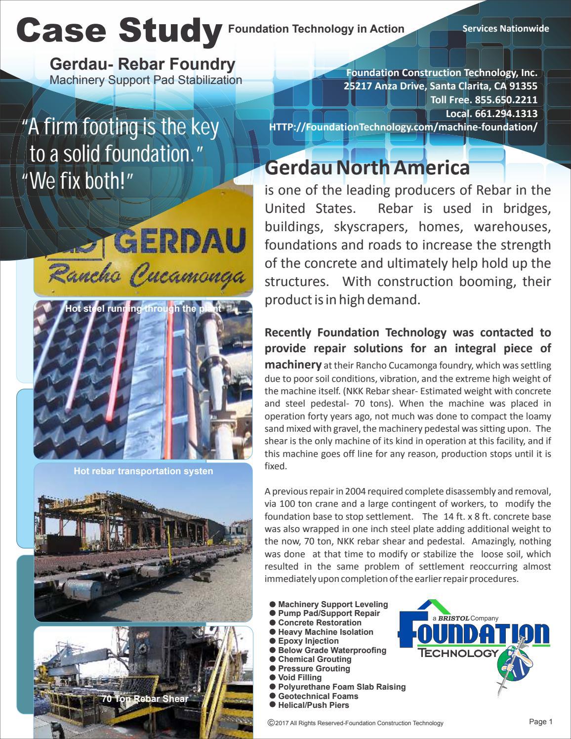 Foundation Technology: Gerdau Case Study Brochure by Foundationtech - Issuu