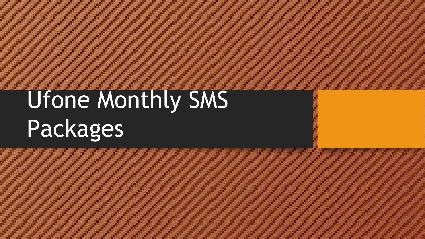 Ufone Monthly SMS Packages by parhlomain - Issuu