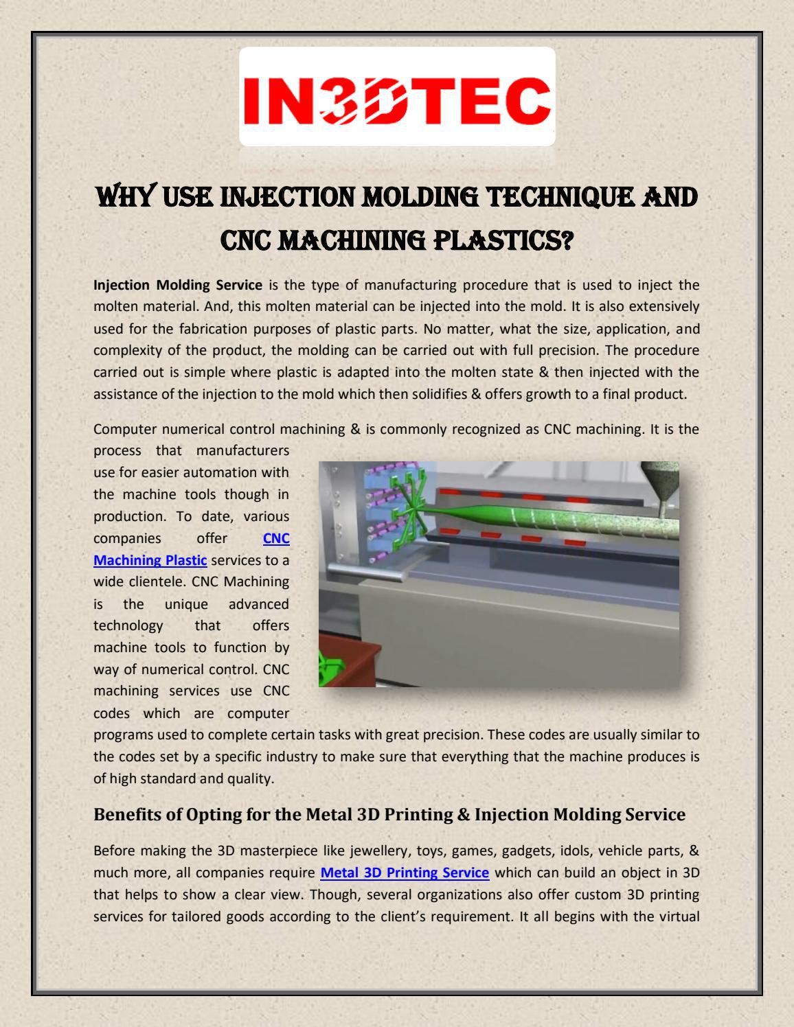 Why Use Injection Molding Technique and CNC Machining Plastics? by ...