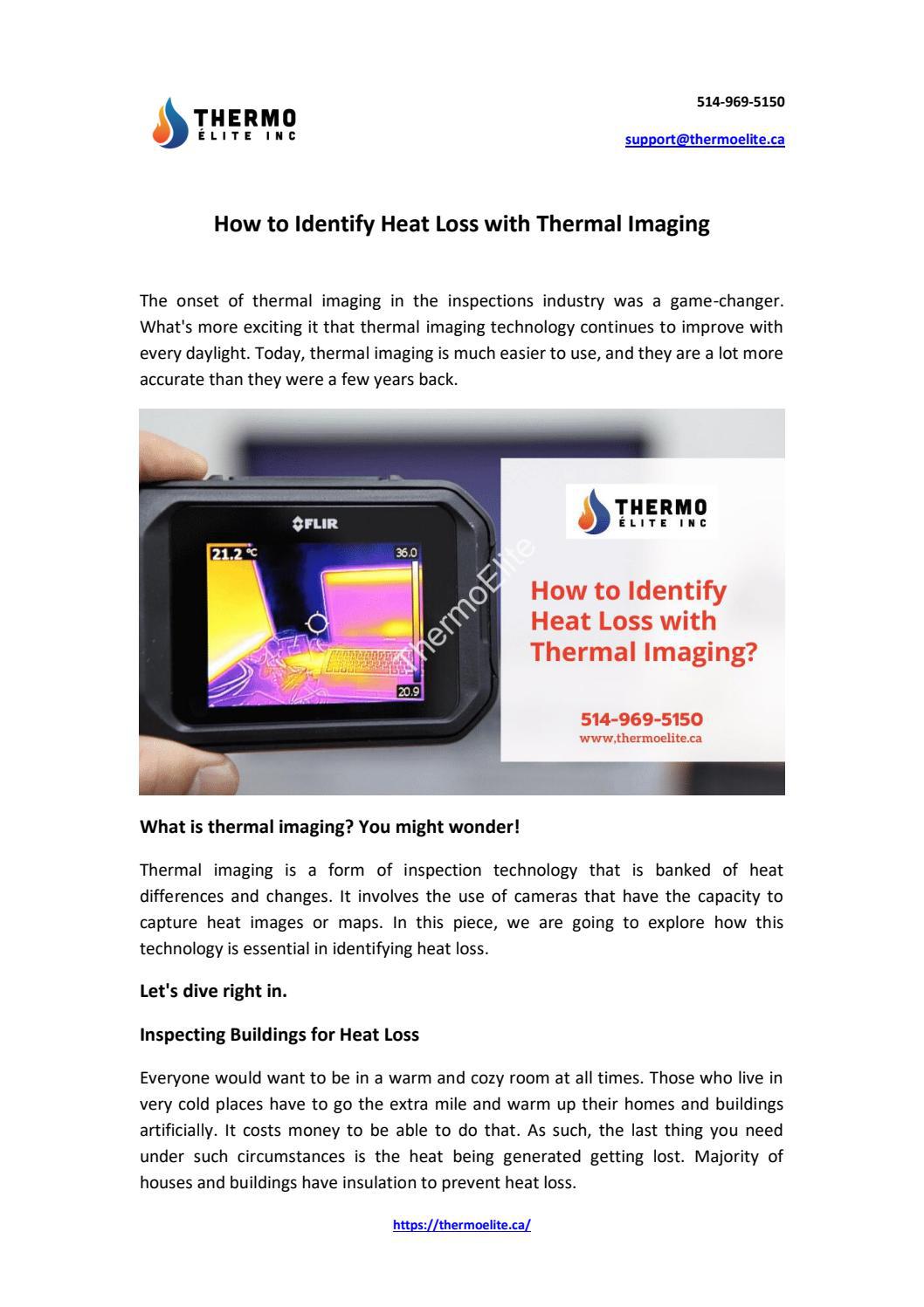 How to Identify Heat Loss with Thermal Imaging by Thermo Élite Inc - Issuu