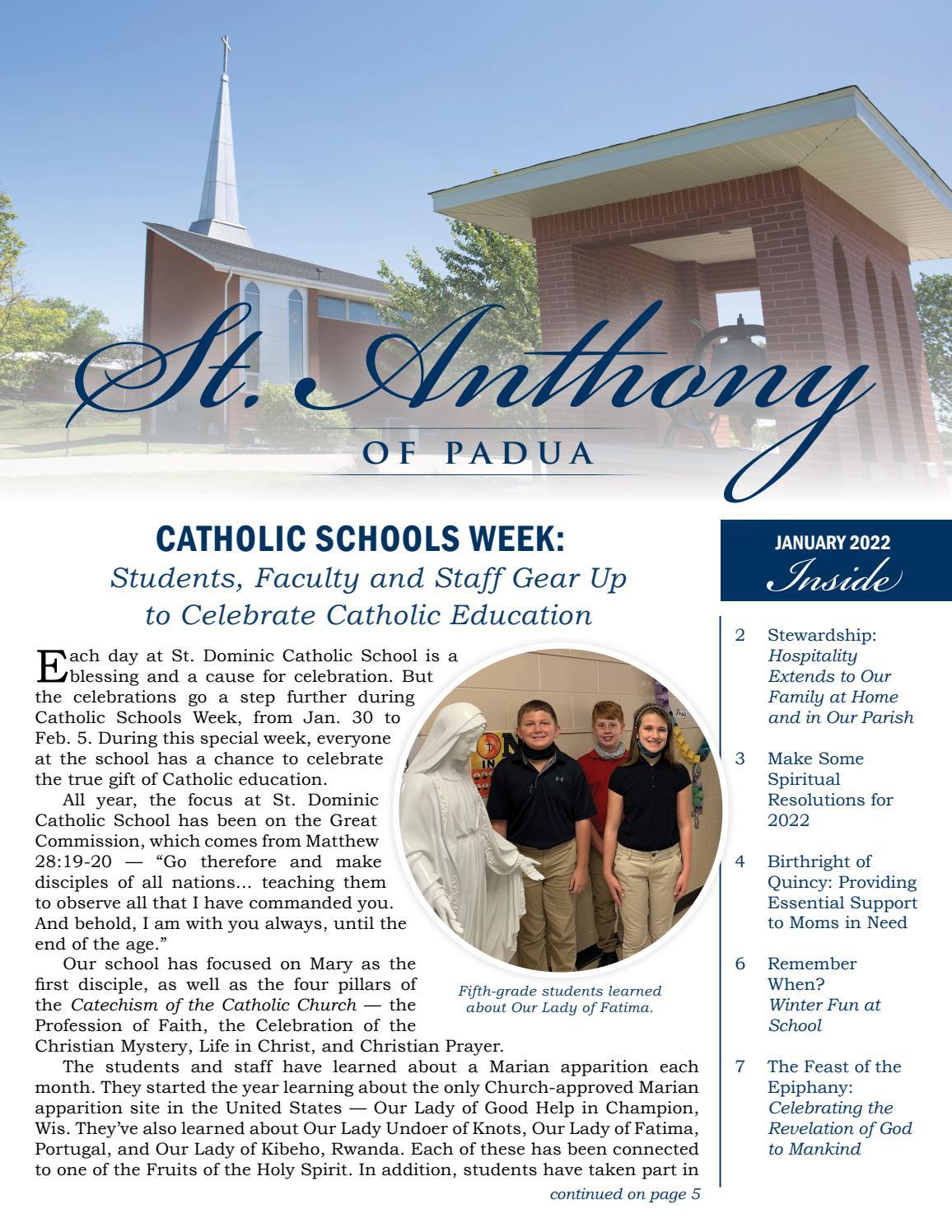 St. Anthony of Padua Catholic Church Newsletter — January 2022 by ...