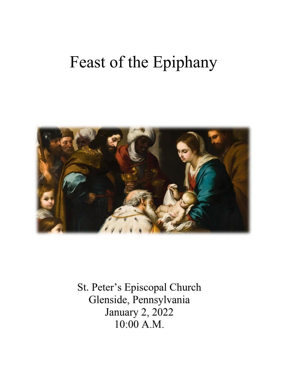 Feast of the Epiphany - January 2, 2022 by stpeter654 - Issuu