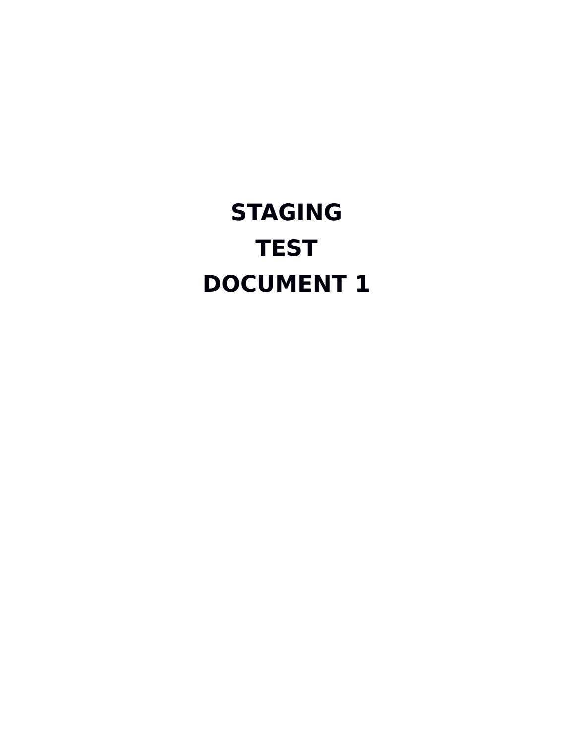 STAGING TEST DOCUMENT 1 by billkohlmeyer - Issuu