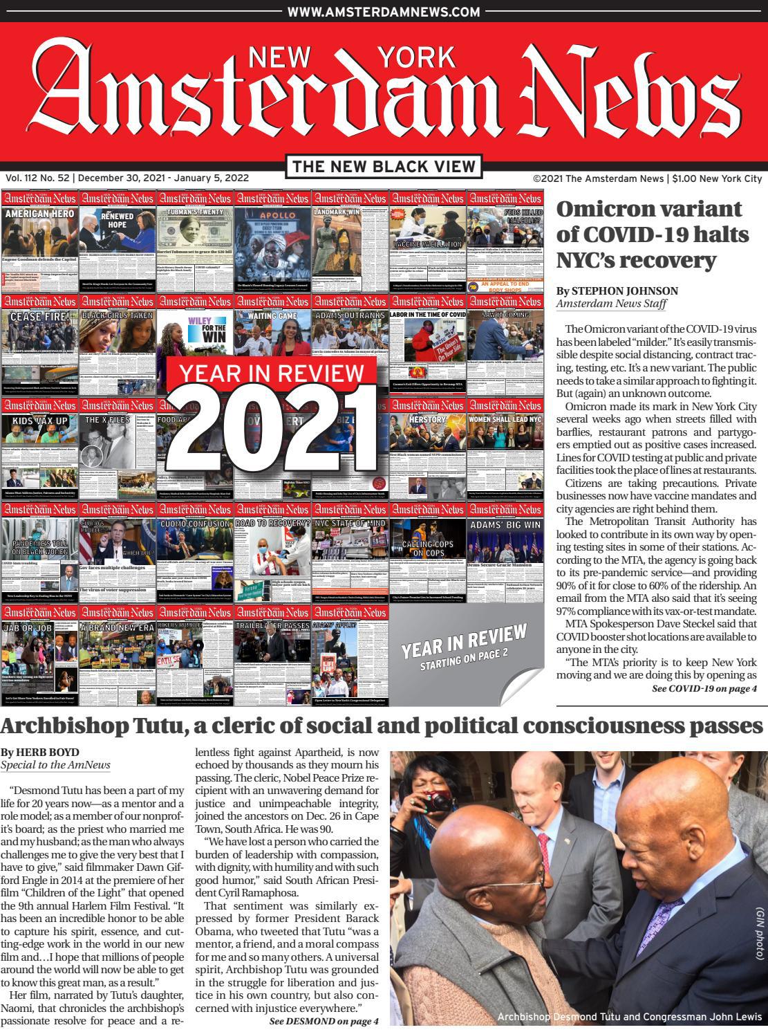 New York Amsterdam News December 30 -January 7, 2022 - YEAR IN REVIEW by AmsterdamNews - Issuu