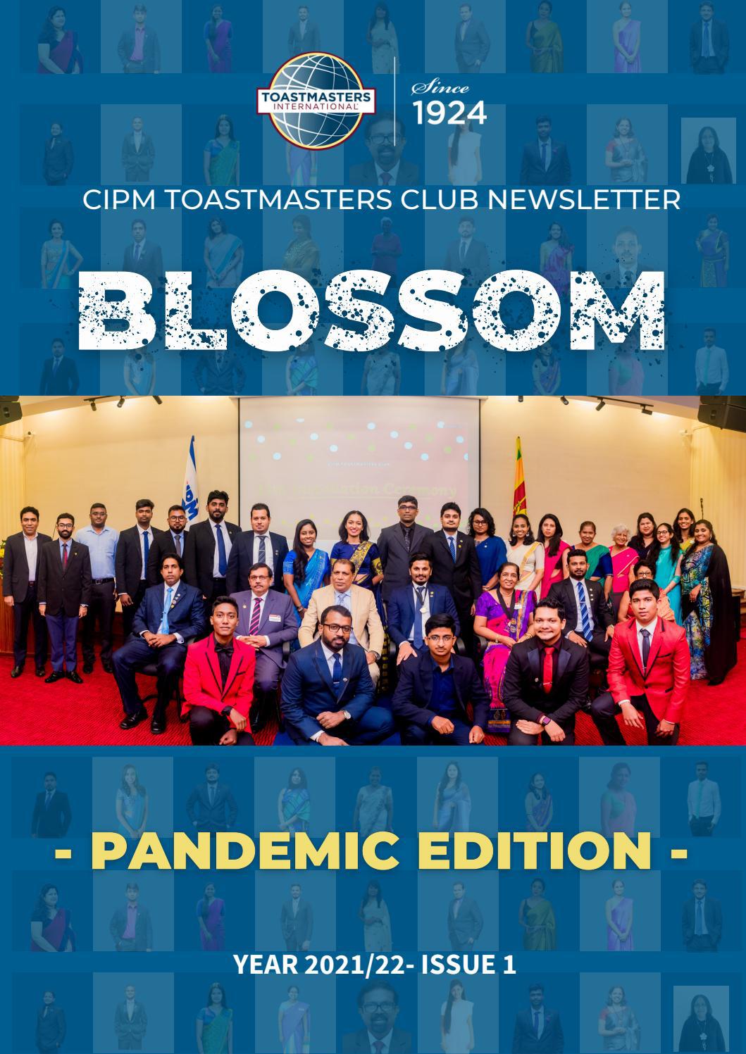 CIPM TOASTMASTERS CLUB NEWSLETTER - Issue 1 by blossom - Issuu