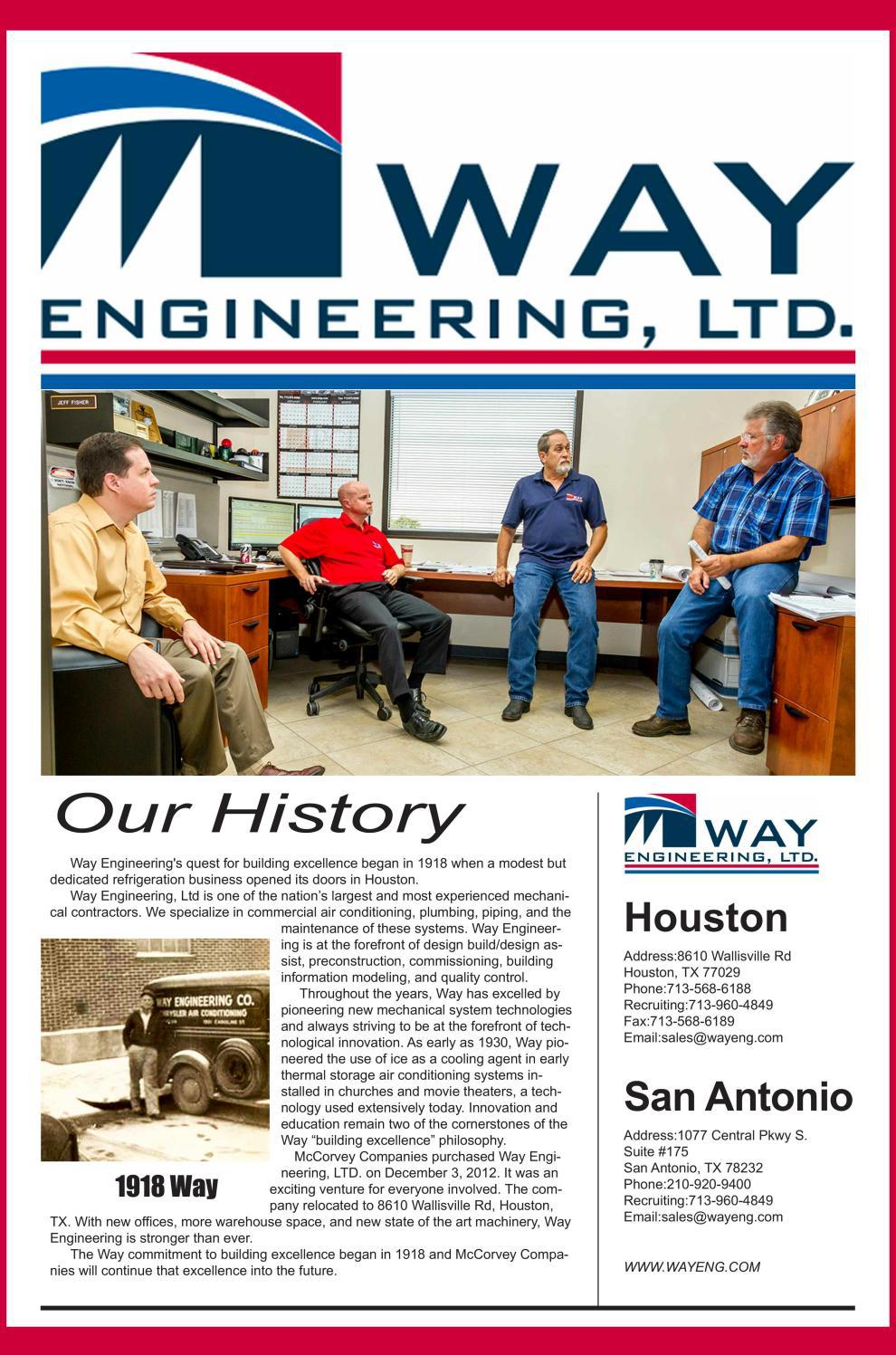 Way Engineering, LTD Strives For Excellence by Aubrey R. Taylor ...