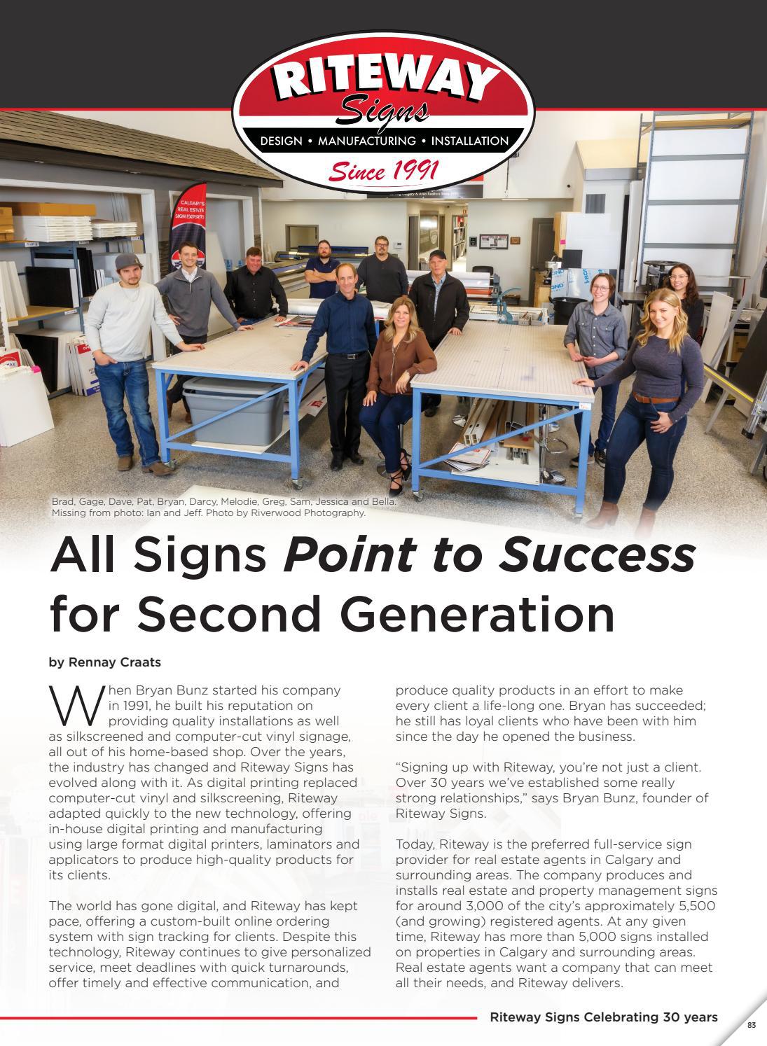 Riteway Signs - Celebrating 30 years by Business in Calgary - Issuu