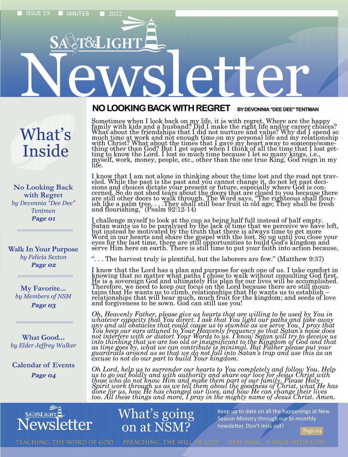 Salt & Light Newsletter - Issue 19 by Salt & Light Newsletter - Issuu