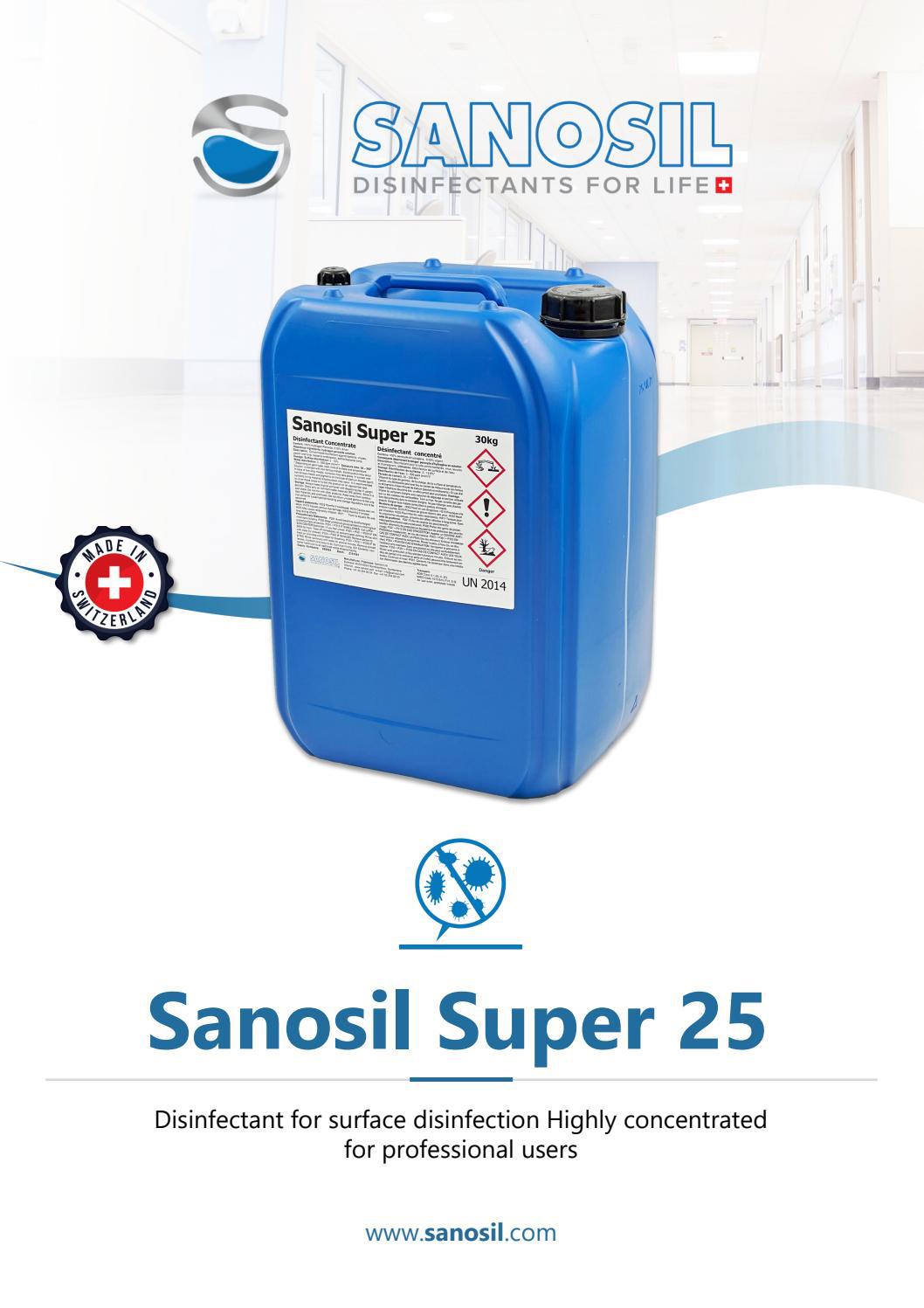 Sanosil Super 25 Surface Disinfectant Concentrate V1.5 EN.pdf by ...
