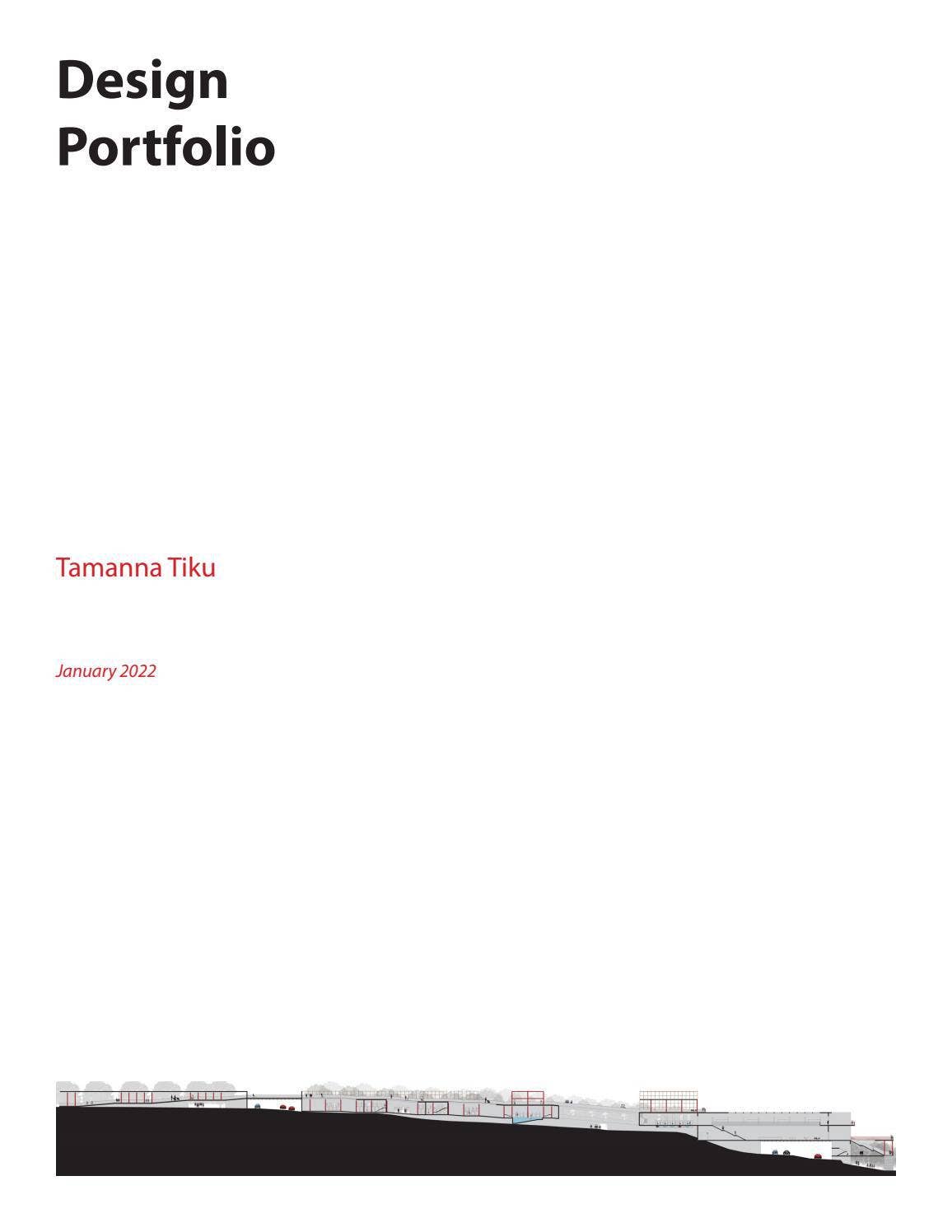 Urban Design Portfolio by Tamanna Tiku - Issuu