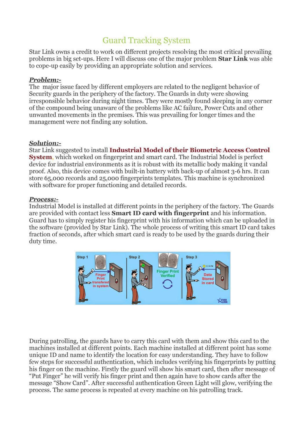 Star Link : Guard Tracking System by Star Link - Issuu