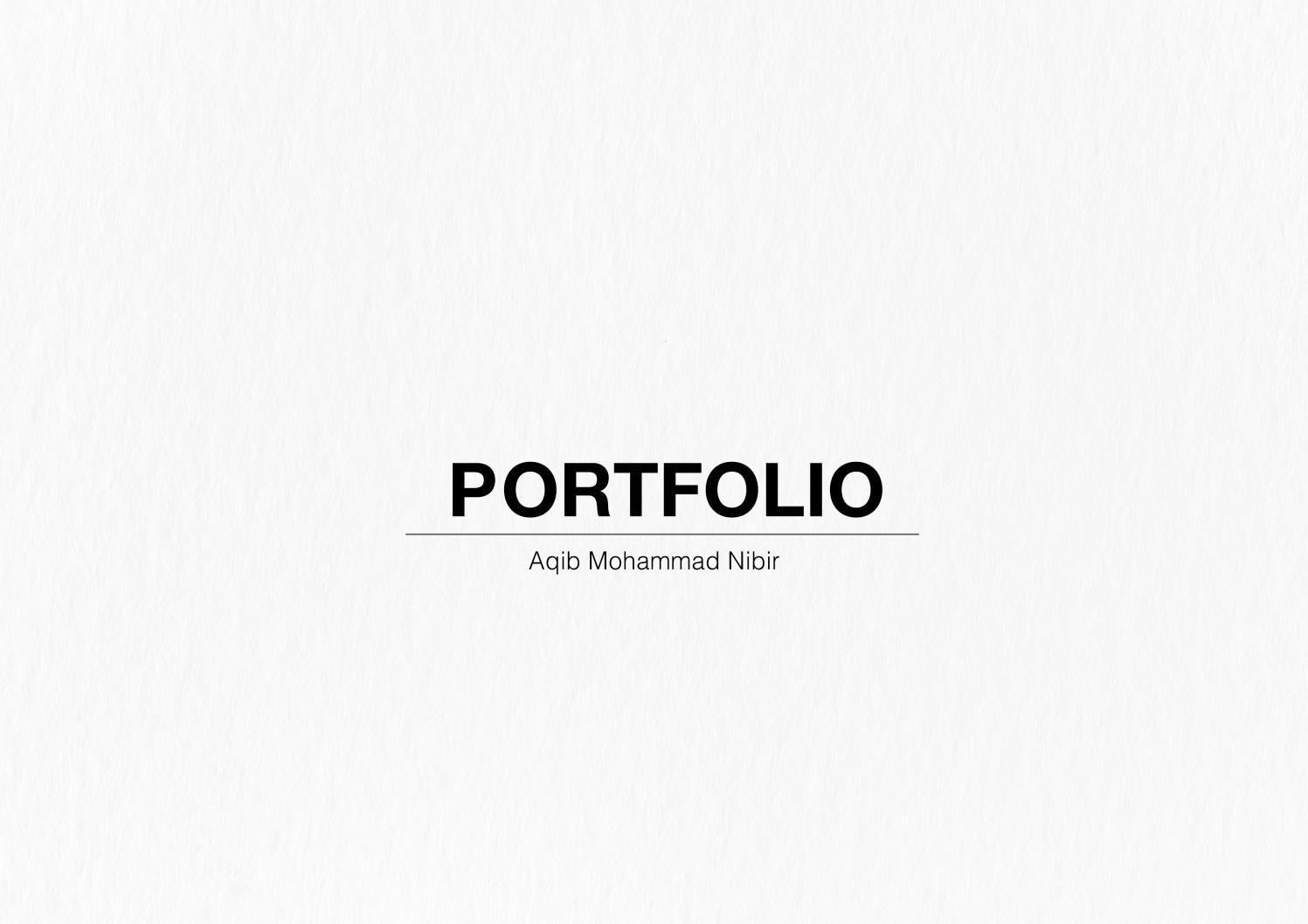 Portfolio_Student projects by Aqib Nibir - Issuu
