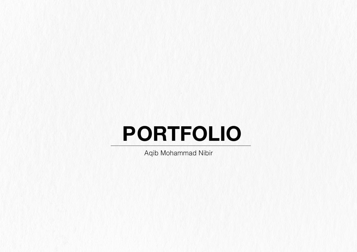 Portfolio_Student projects by Aqib Nibir - Issuu