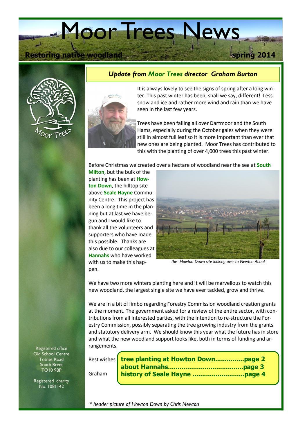 Moor Trees Newsletter - Spring 2014 by Moor Trees - Office - Issuu